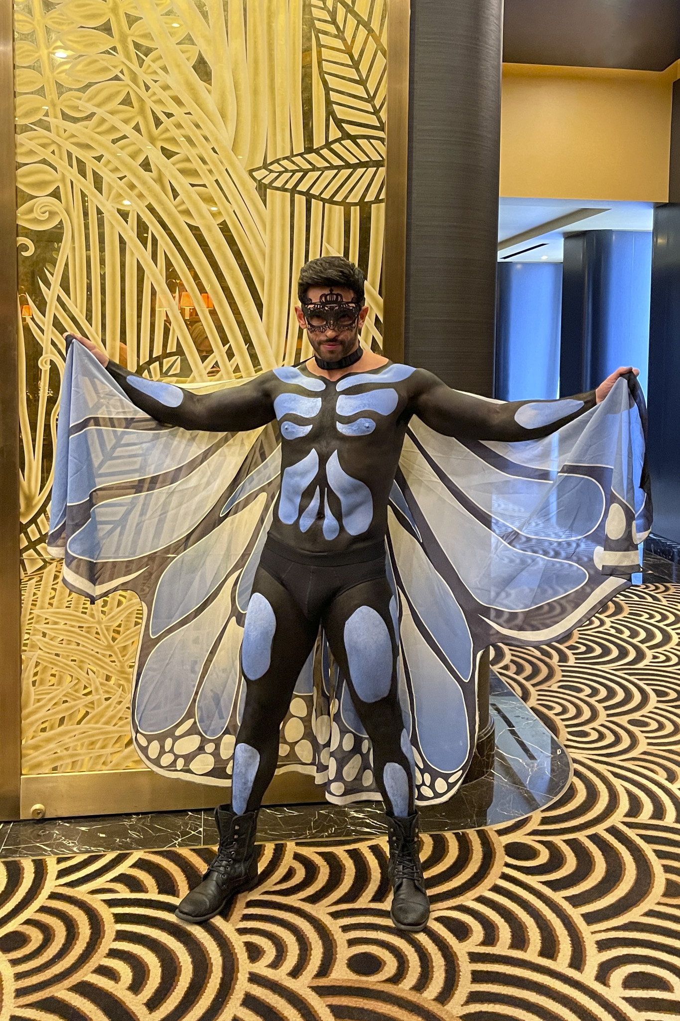 Bodypainted Butterflies at Waldorf Astoria in Beverly Hills - Bodypaint.me